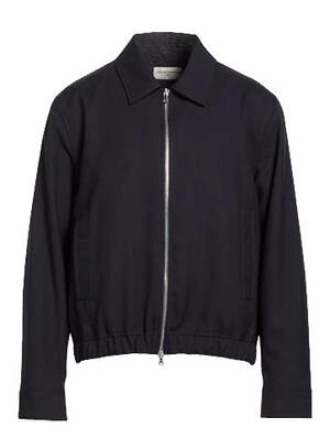 Officine Générale Harrington Jacket In Virgin Wool - Navy