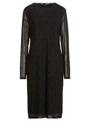 Karl Lagerfeld Midi Dress With Appliqué And Print - Black