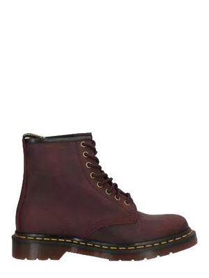 Dr. Martens Leather Lace-up Ankle Boots - Red