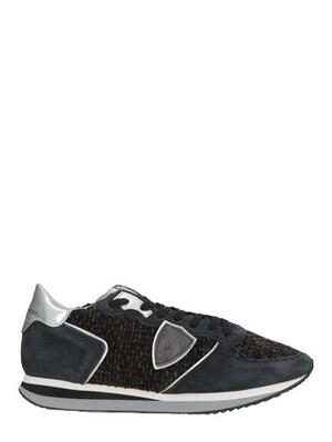 Philippe Model Midnight Leather And Textile Fiber Sneakers - Blue