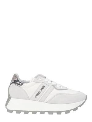 Roberto Cavalli Leather And Textile Sneakers - Grey