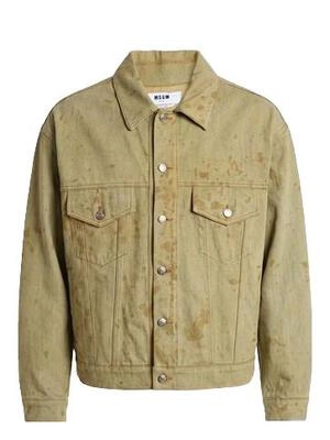 MSGM Tie-dye Denim Trucker Jacket - Blue