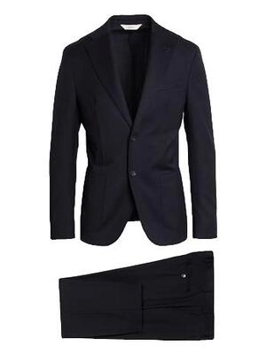 PAOLONI Suit Size Wool, Elastane - Blue