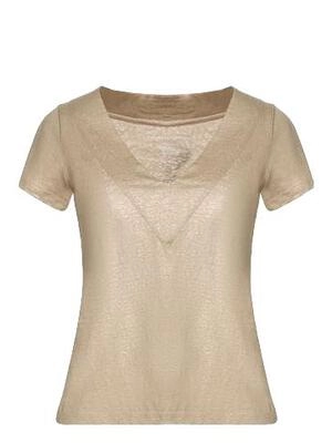 Majestic Filatures Linen Elastane T-shirt - Gold