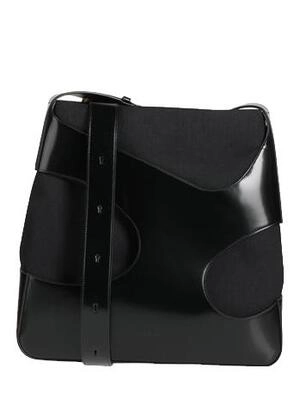 FERRAGAMO Leather And Canvas Crossbody Bag - Black