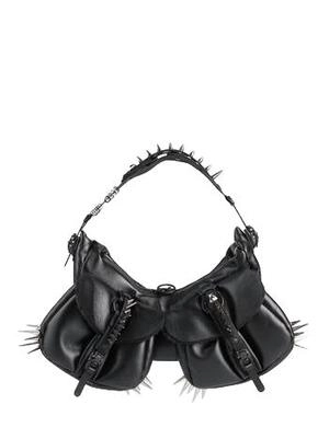 Comme Des Garçons Polyurethane Shoulder Bag With Studs And Appliqués - Black
