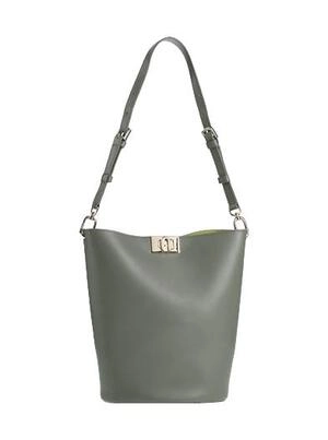 Furla Leather Bucket Bag - Green