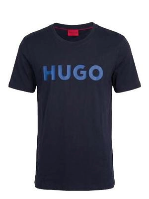 Hugo T-shirt Size Cotton, Elastane - Blue