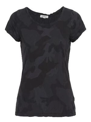 Crossley Cotton Camouflage Print T-shirt - Grey