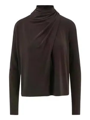 Vince Draped Long-sleeve Top - Brown