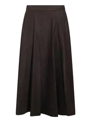 MAX MARA S Max Mara Pleated A-Line Midi Skirt