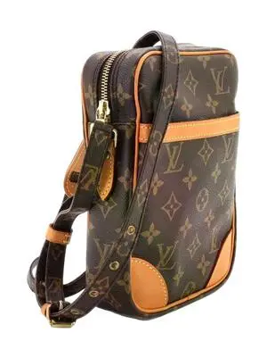 LOUIS VUITTON Danube Monogram Canvas Crossbody Bag - Brown