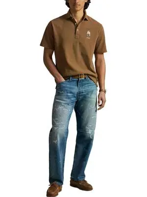 Polo Ralph Lauren Bear-embroidered Polo Shirt - Brown