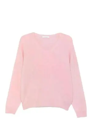 IVORY PARIS Dolly V-neck Sweater - Pink