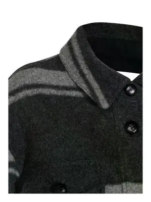 MARANT ETOILE Striped Brushed Button-up Shirt - Grey