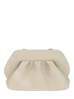 THEMOIRE Bios Ruched Clutch Bag - Neutrals
