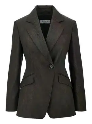 Max Mara Single-breasted Wool Blazer - Black