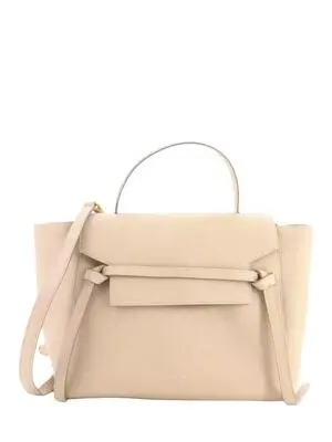 Celine Textured Leather Mini Belt Bag - Brown