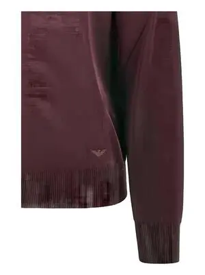 Emporio Armani Virgin Wool Crew-neck Sweater - Red