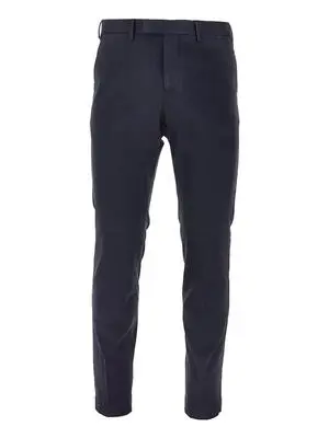 PT TORINO Tailored Trousers With Belt Loops - Blue