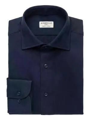 BORRIELLO NAPOLI Button-down Long-sleeve Shirt - Blue