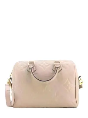 LOUIS VUITTON Speedy Bandouliere Monogram Empreinte Giant 25 Satchel - Brown