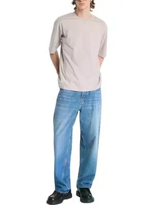 Filling Pieces Embroidered Melange T-shirt - Neutrals