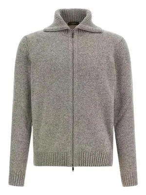 ZANONE Mélange-knit Zip-up Cardigan - Grey
