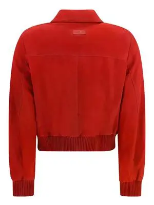 VALSTAR Cropped Suede Jacket - Red