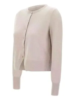 KAOS Button-up Slit-hem Cardigan - Neutrals