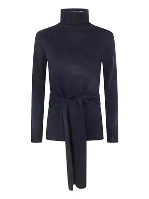 PIERANTONIOGASPARI Belted Roll-neck Sweater - Blue