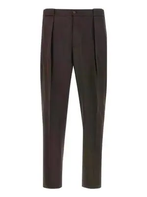 BRIGLIA 1949 Portobellos Double-pleat Trousers - Brown
