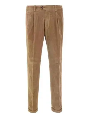 DEVORE INCIPIT Ribbed Texture Corduroy Trousers - Neutrals