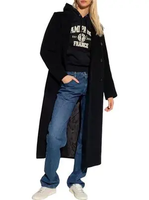 SAMSOE SAMSOE Falcon Double-breasted Coat - Black