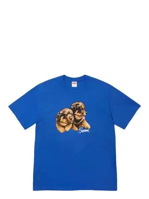 Supreme Puppies-print T-shirt - Blue