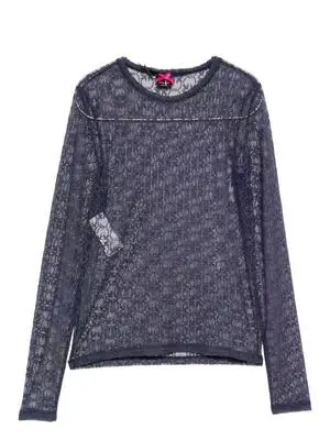 Pinko PINKO Lace Long-Sleeve Blouse Blue