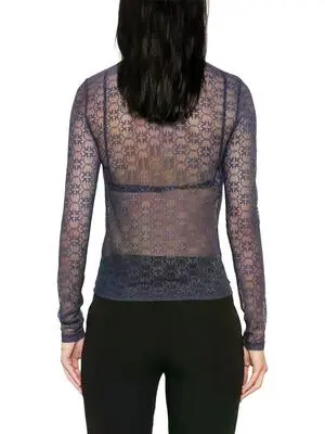 Pinko Lace Long-sleeve Blouse - Blue