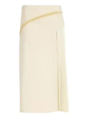 Proenza Schouler Proenza Schouler Justine Skirt In Bonded Wool Satin Neutrals