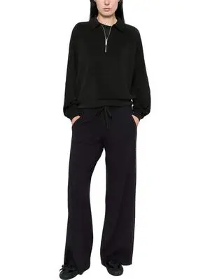 Elisabetta Franchi Logo Patch Wide-leg Track Pants - Blue