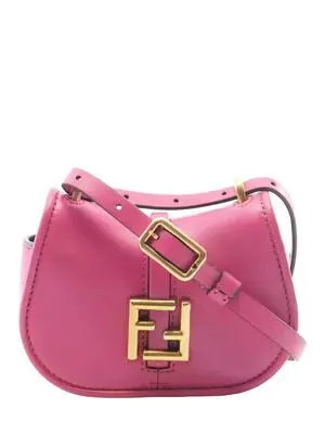 Fendi Fendi C'mon Nano Leather Crossbody Bag Pink