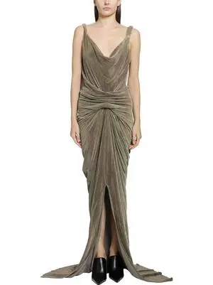 Rick Owens Strutter Draped Maxi Dress - Neutrals