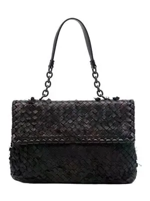 Bottega Veneta Nappa Intrecciato Tobu Olimpia Shoulder Bag - Brown