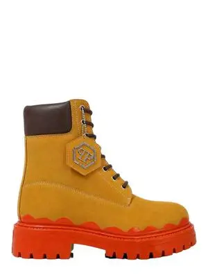 Philipp Plein Nubuck Lace-up Boots - Neutrals