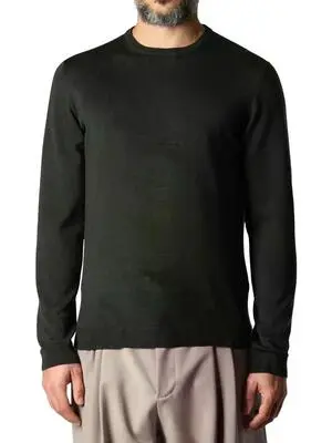 ROBERTO COLLINA Wool Crew Neck Sweater - Black