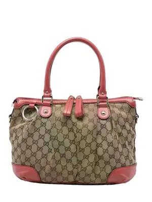 Gucci Gg Canvas Sukey Satchel - Neutrals