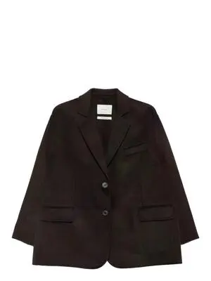 VICOLO Single-breasted Notched Lapel Coat - Brown