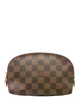 LOUIS VUITTON Damier Ebene Cosmetic Pouch Pm - Brown