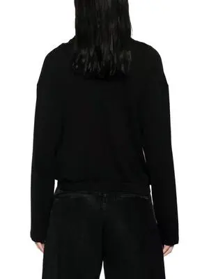 HERNO Herno Black Fine Knit Cowl Neck Sweater