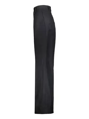 Rochas Pleated Wide-leg Trousers - Black