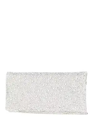 TWENTY FOURHAITCH Siria Crystal-embellished Clutch Bag - Silver